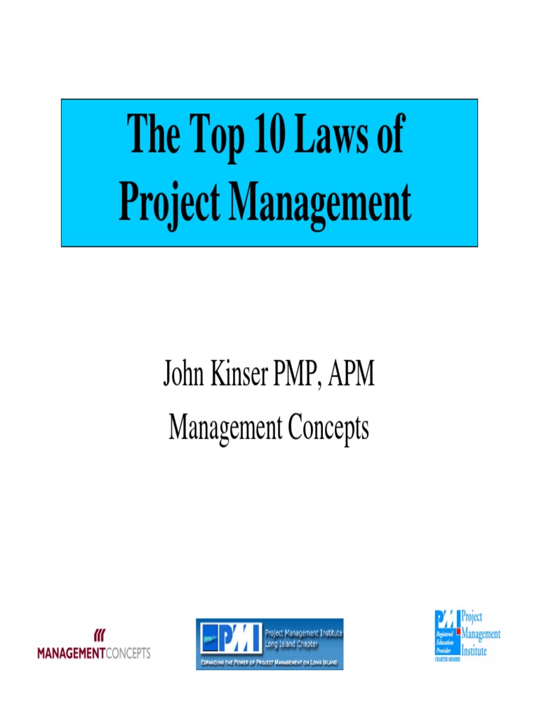 Top 10 Laws of Project Management Li | PDF | Risk | Business