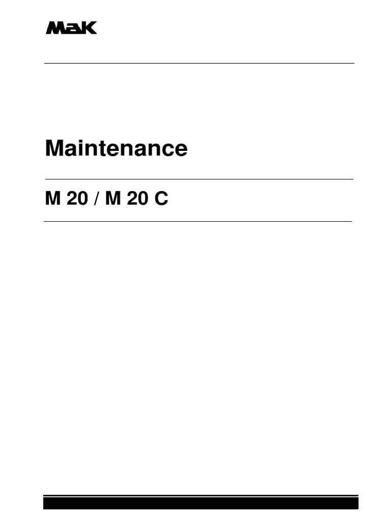 M20 M20 C Maintenance Pdf Turbocharger Fuel Injection