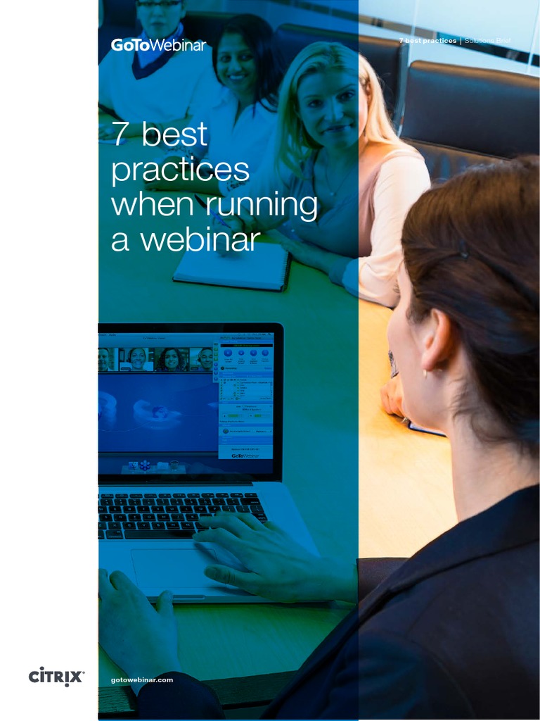 7 Best Practices Running Webinars | PDF | Web Conferencing | Citrix Systems