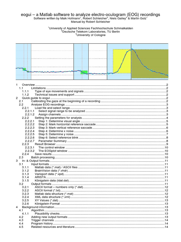 Eogui Manual | PDF | File Format | Matlab