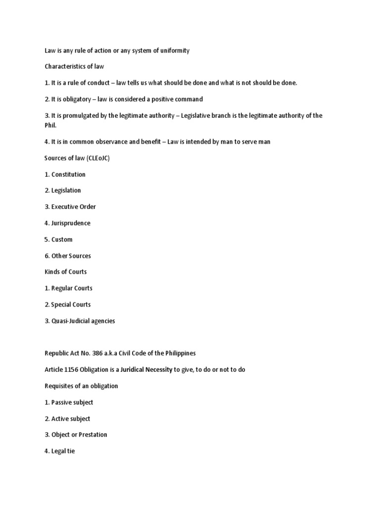 Law On Obligation and Contracts | PDF | Law Of Obligations | Negligence