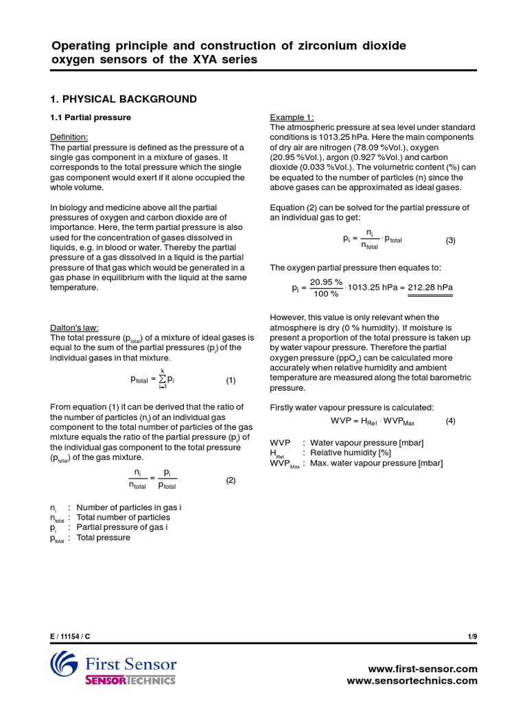Operating Principle and Construction of Zirconium Dioxide Oxygen ...
