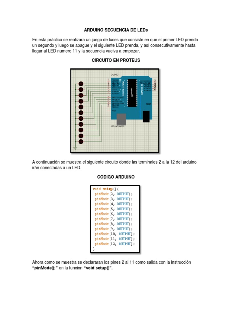 Arduino Secuencia de Leds | PDF