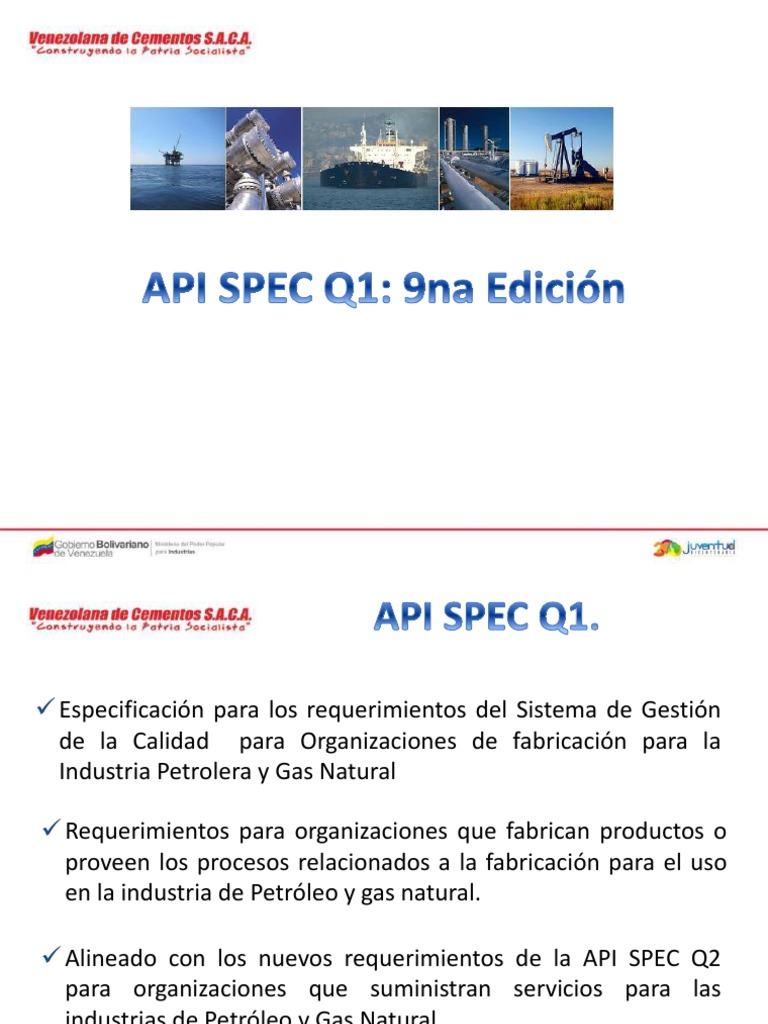 API SPEC Q1 9na Edicion | Calidad (comercial) | Tecnología