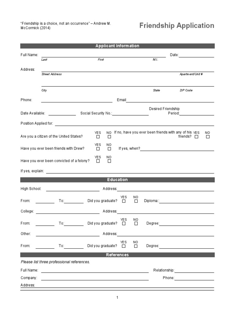 Friendship Application | PDF
