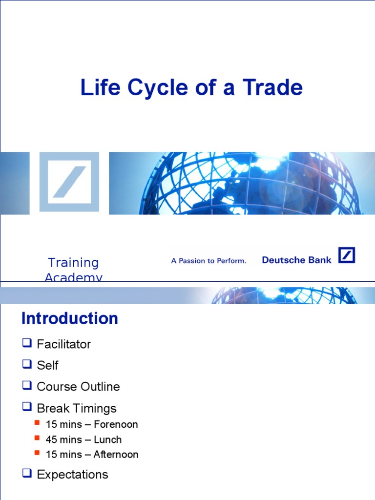 Trade Life Cycle | PDF | Repurchase Agreement | Securities (Finance)
