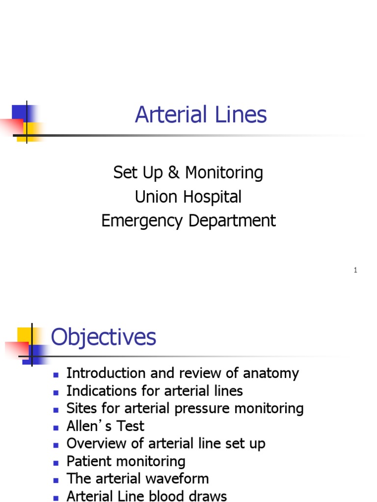 Arterial Line Set Up