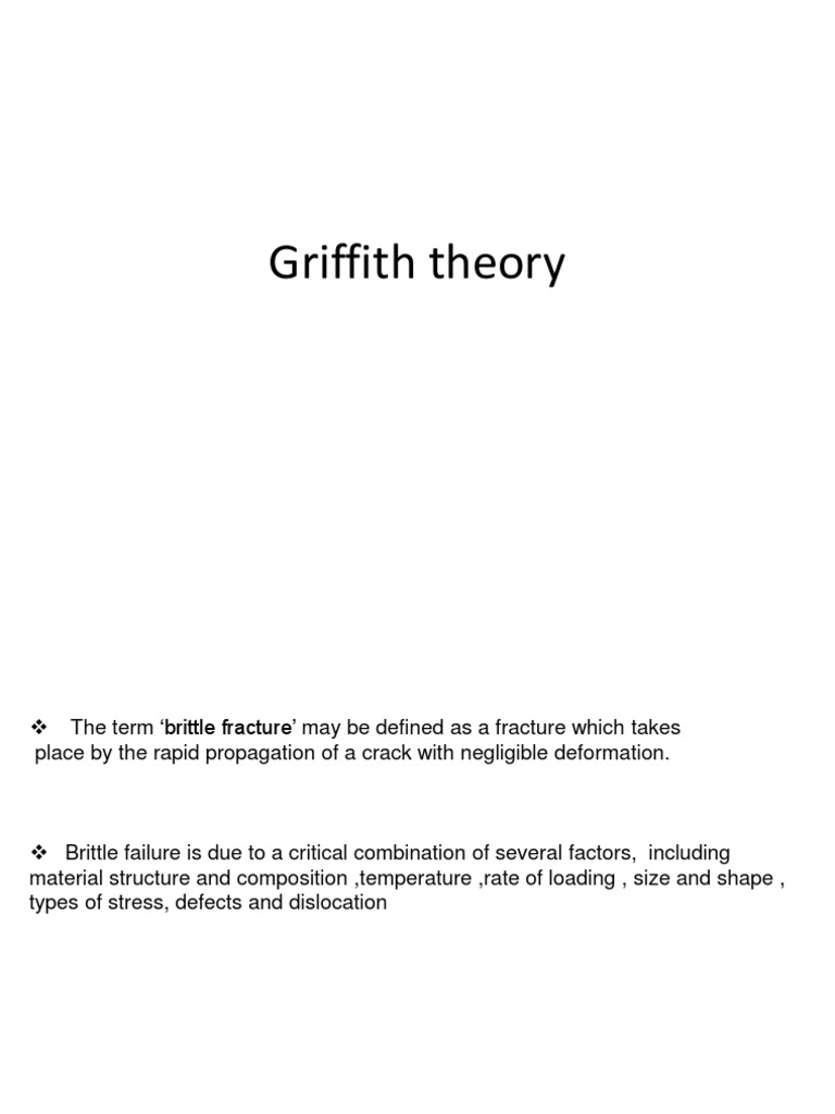 Griffith Theory | Brittleness | Fracture