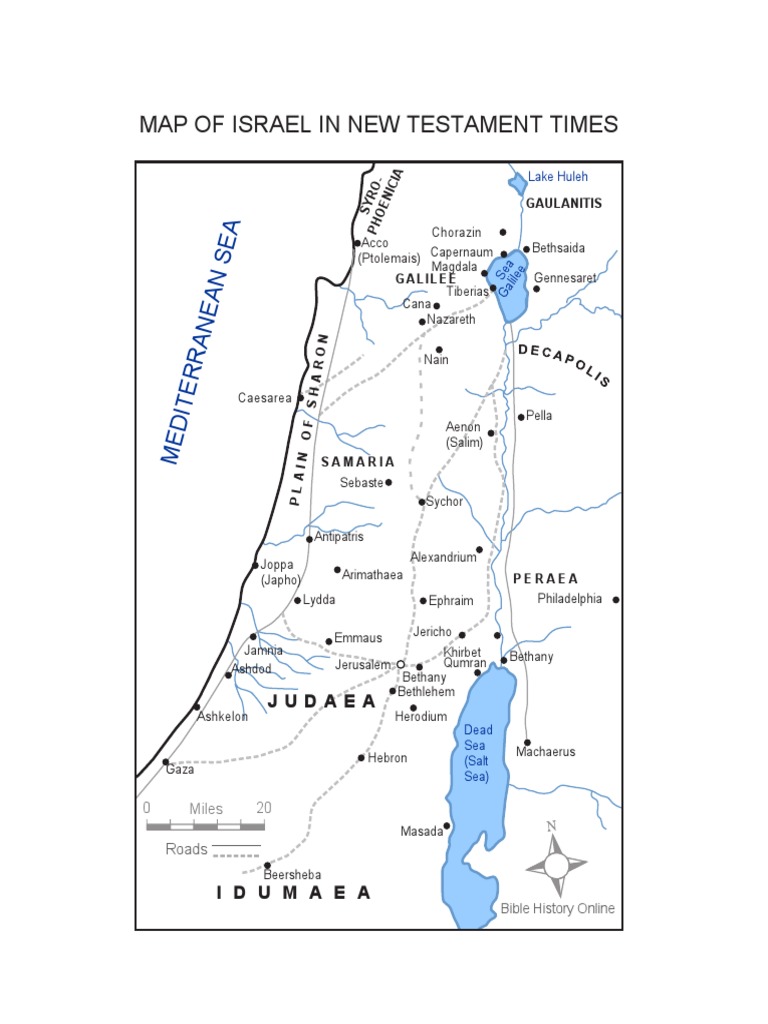 New Testament Israel Map Overview | PDF | Religion & Spirituality