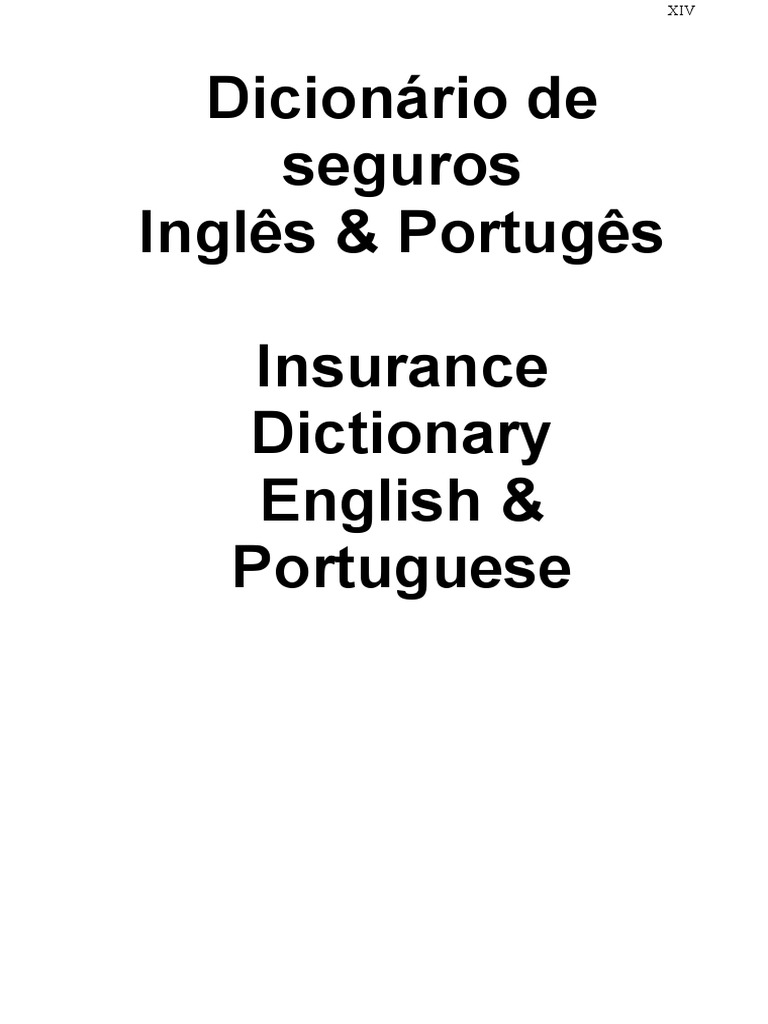 Dicionário de Seguros Bilíngue | PDF | Resseguro | Seguro