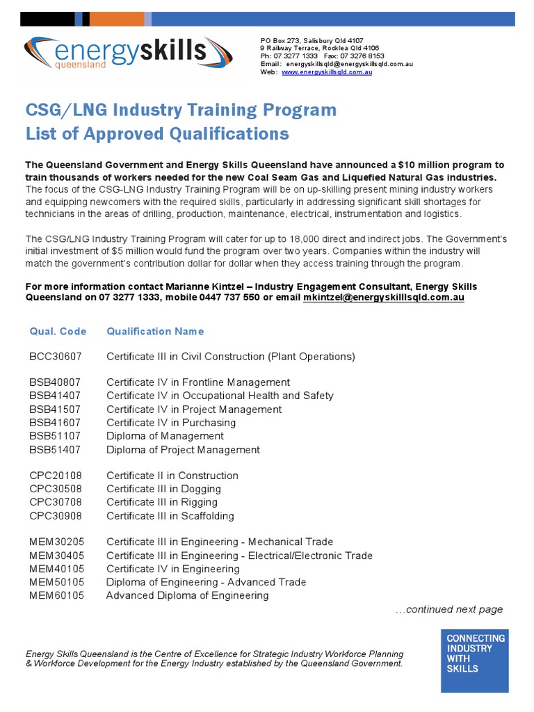 CSG LNG Industry Training Program | PDF | Natural Gas | Liquefied ...