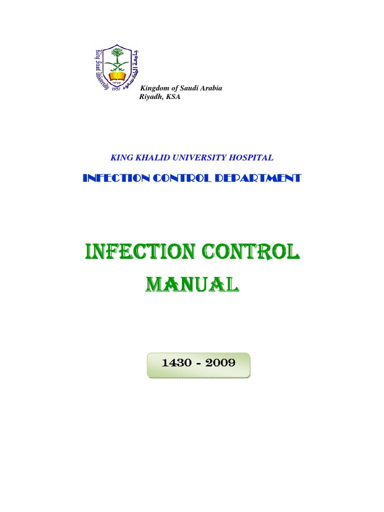 Infection Control Manual | PDF | Infection Control | Intravenous Therapy