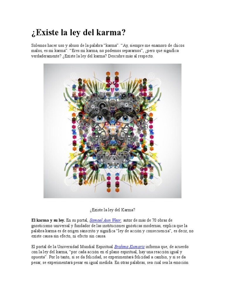 Ley Del Karma | PDF | Karma | Teoría