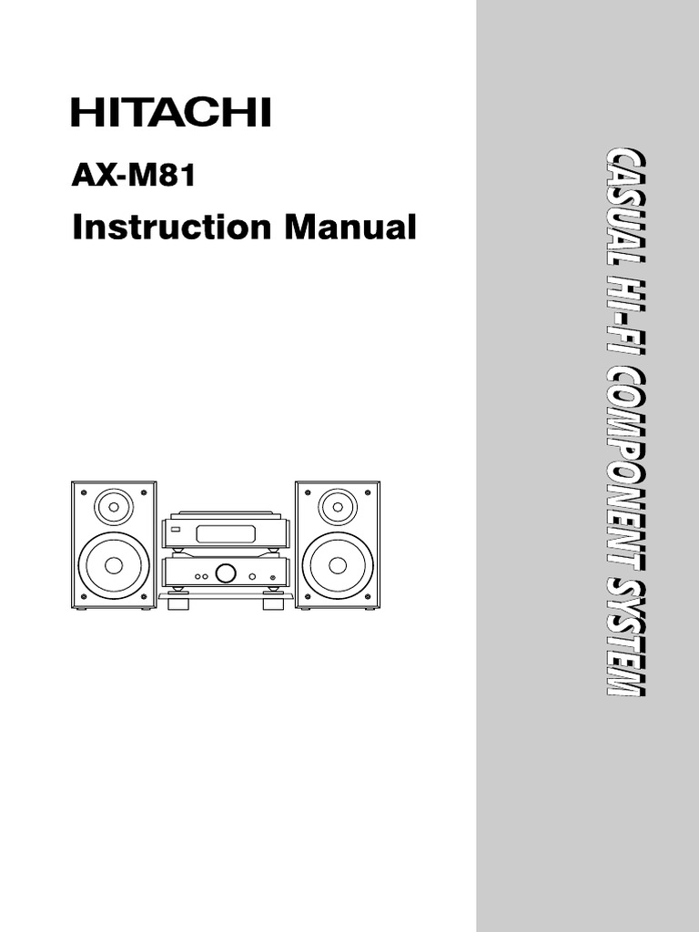 Hitachi AX M81 | PDF | Sound Production Technology | Audio Electronics