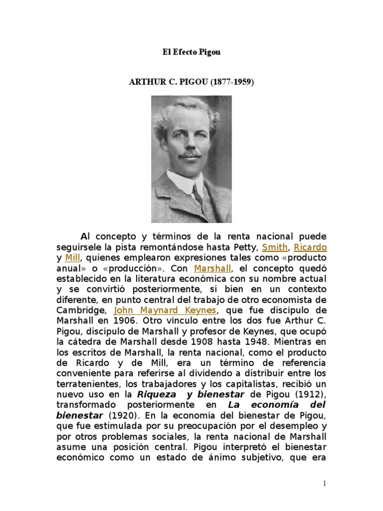 El Efecto Pigou | PDF | Ciencias económicas | Economias