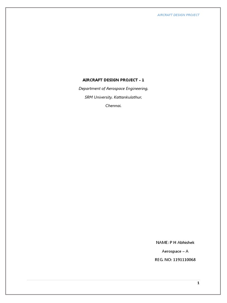 Aircraft Design Project - 1 | PDF | Airfoil | Empennage