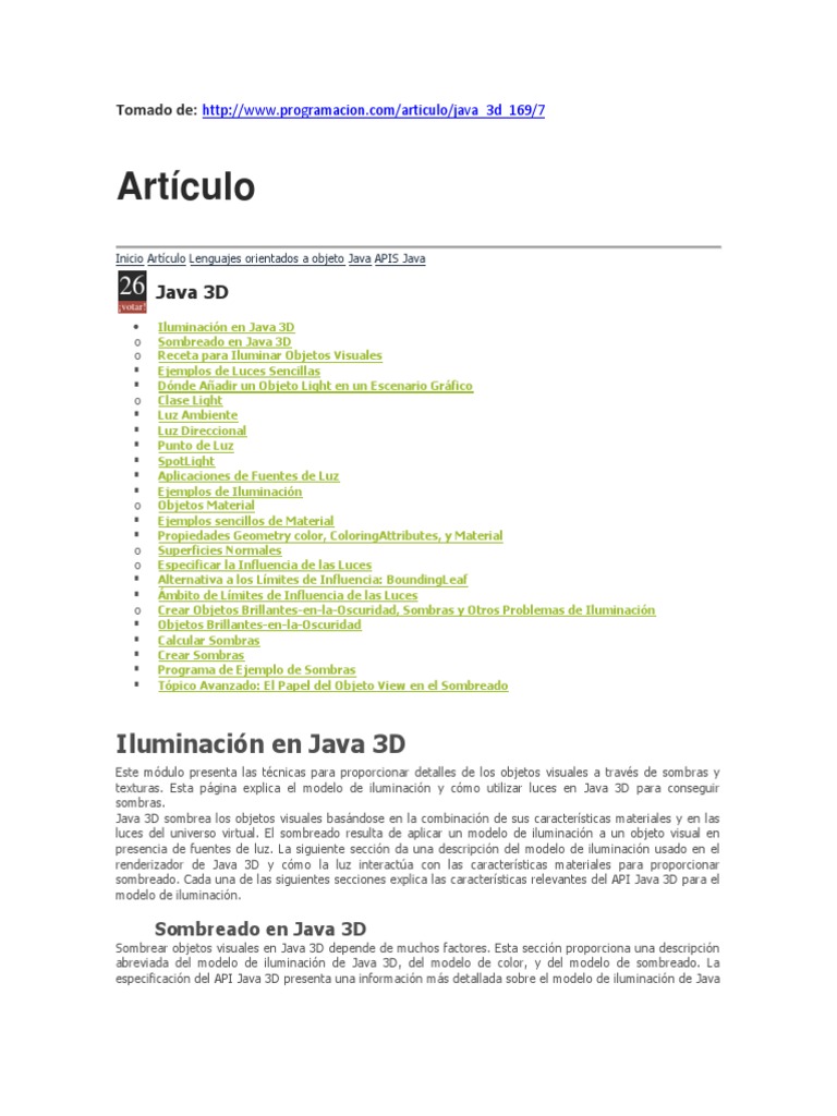 Esferas y Texturas en Java3d | PDF | Gráficos de computadora 3 D | Color