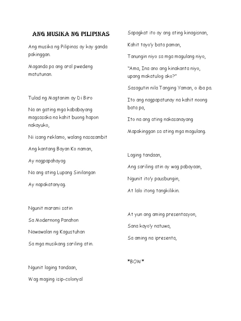 Ang Musika NG Pilipinas | PDF