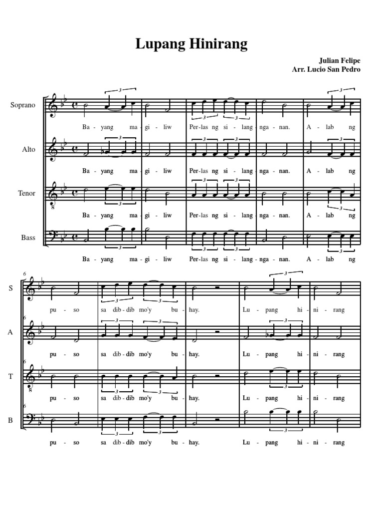 Lupang Hinirang SATB | PDF