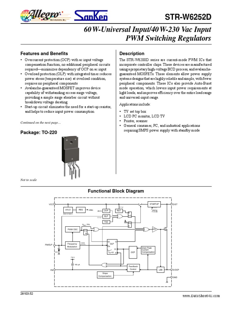 STRW6252 | PDF | Power Supply | Mosfet