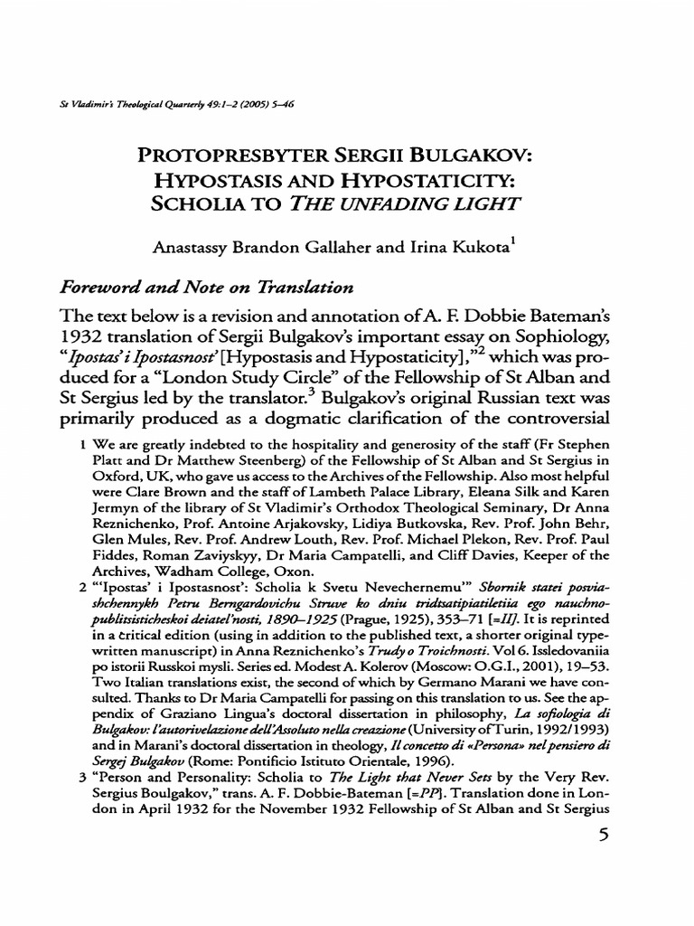 Hypostasis and Hypostaticity | PDF | Trinity | Sophia (Wisdom)