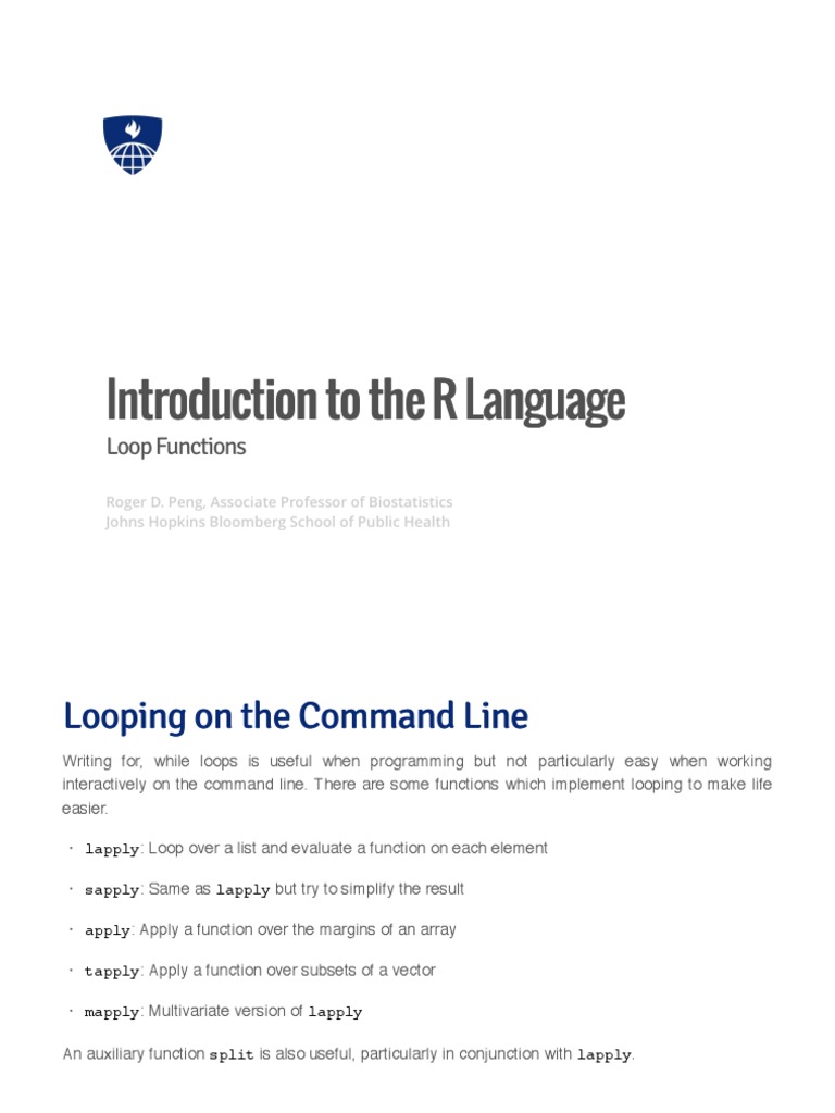 Introduction To The R Language Introduction To The R Language | PDF ...