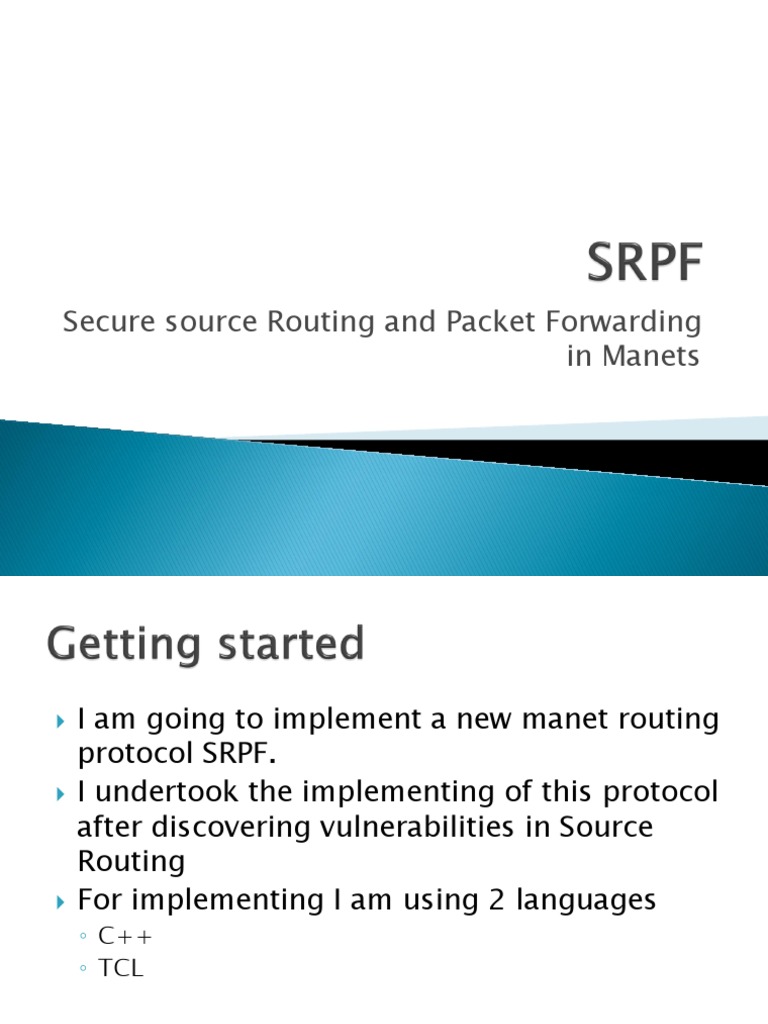 SRPF | PDF | Routing | Network Packet