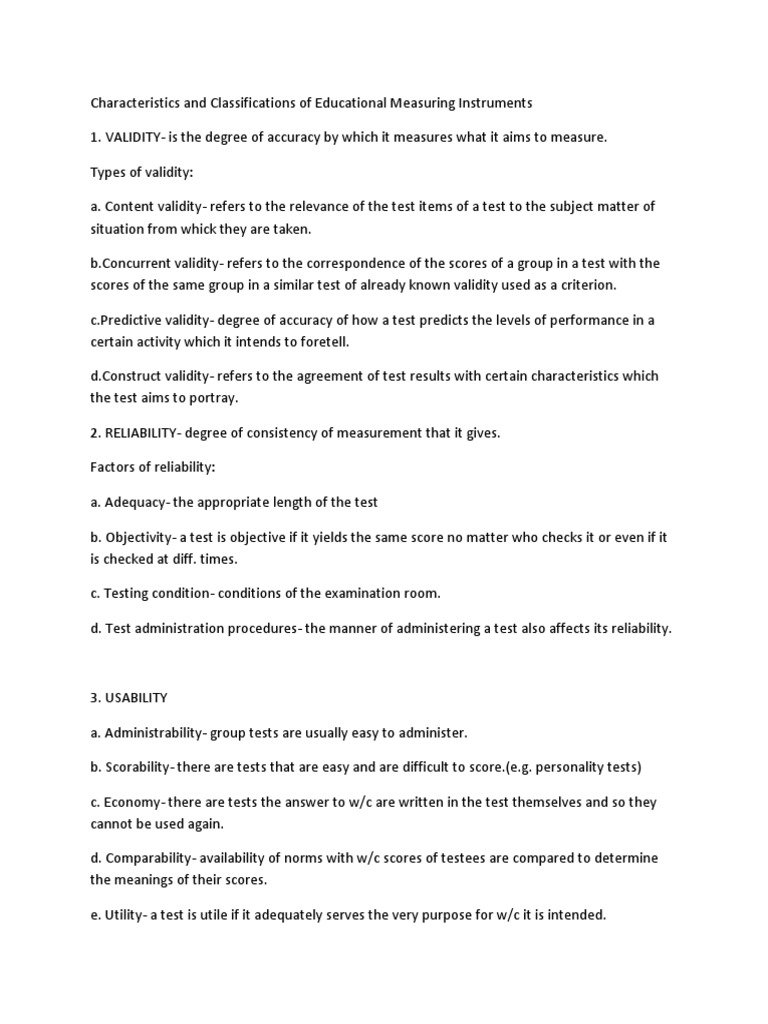 Characteristics and Classifications of Measuring Instruments | PDF ...