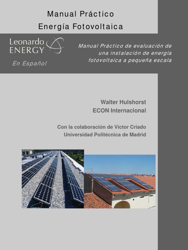 Manual Práctico de Energía Fotovoltaica | PDF | Fotovoltaica | Célula solar