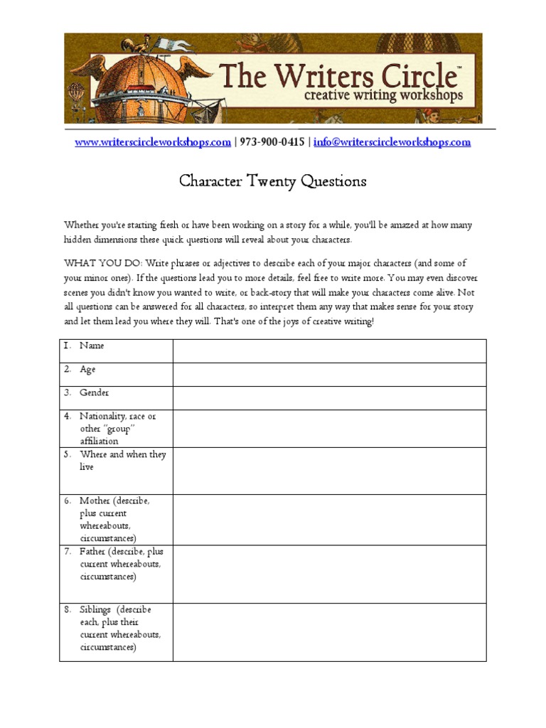 TWC 20Qs Worksheet | PDF