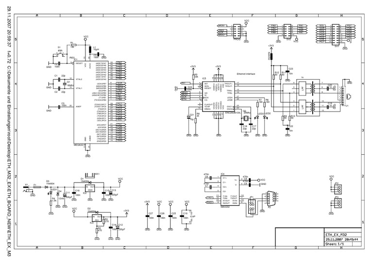 Embedded Webserver Atmega32 Schematic | Computing And Information ...