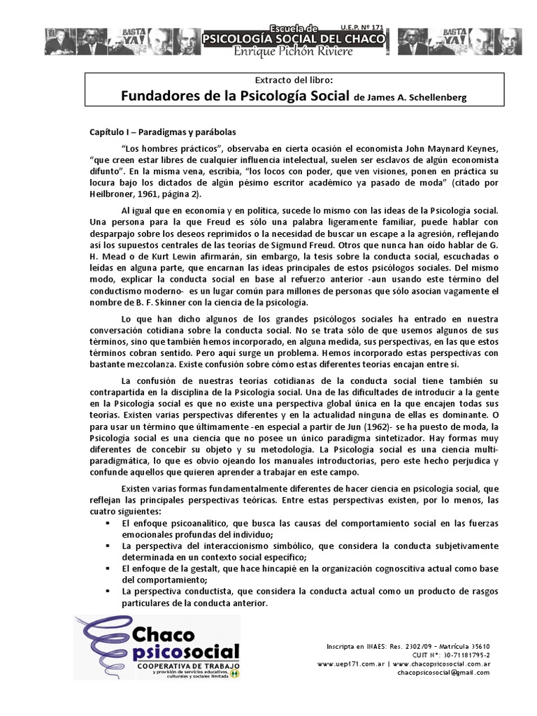 Schellenberg James Los Fundadores Cap1 | PDF | Psicología Social ...