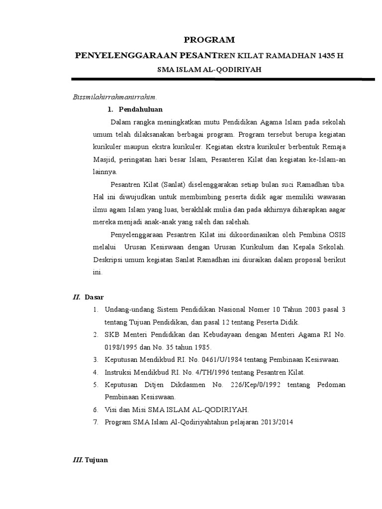 Program Sanlat | PDF | Ilmu Sosial | Perjalanan