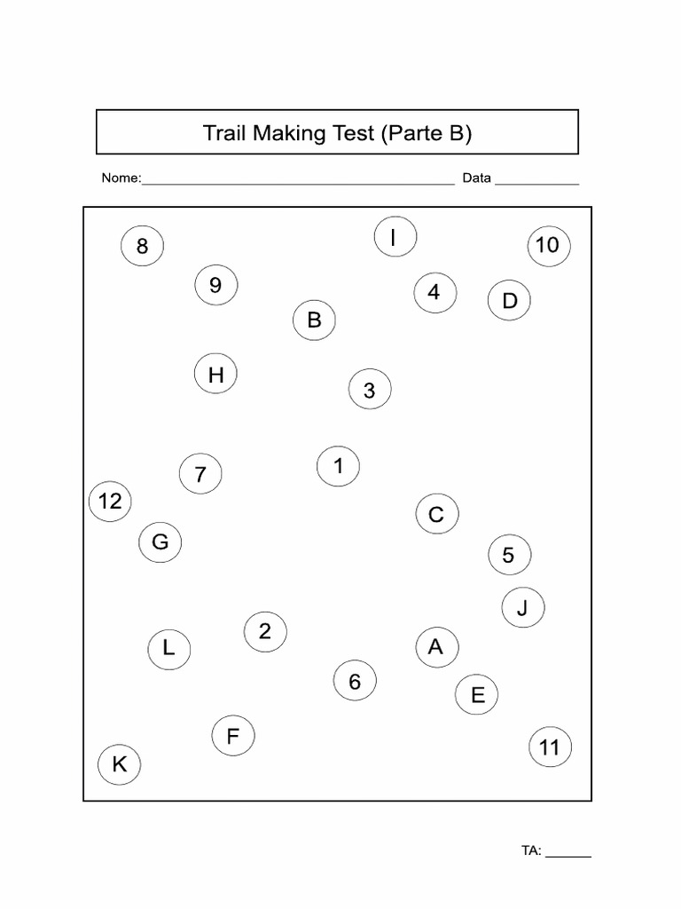 Trail Making Test B PDF | PDF