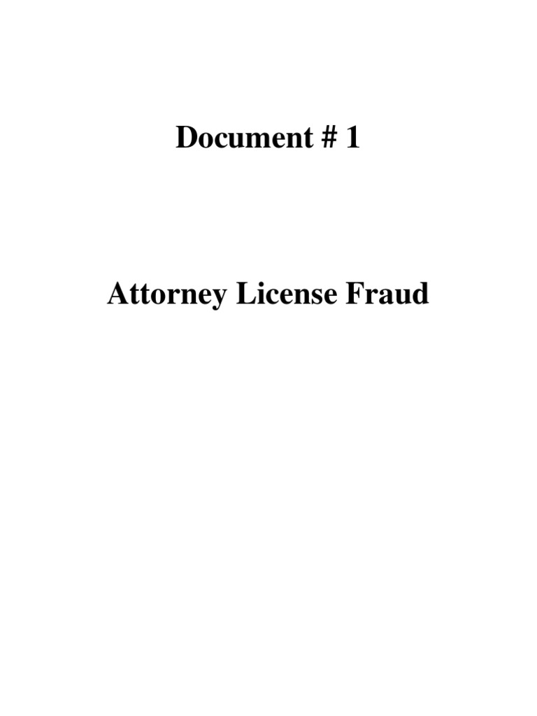 1 - Attorney License Fraud | PDF | Bar Association | Law
