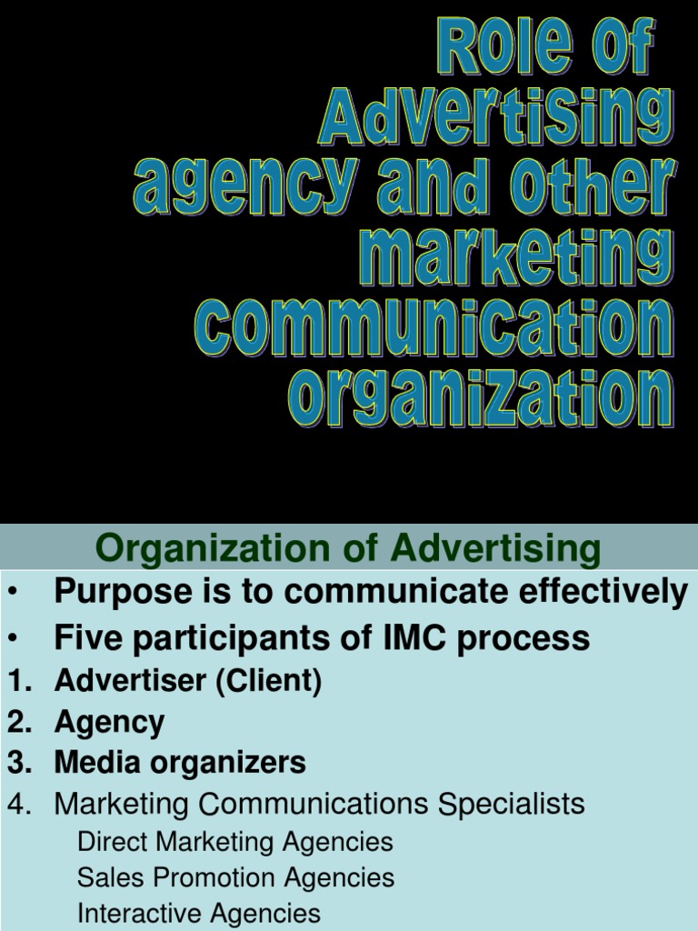 Role of Advertising Agencies | Download Free PDF | Marketing | Advertising