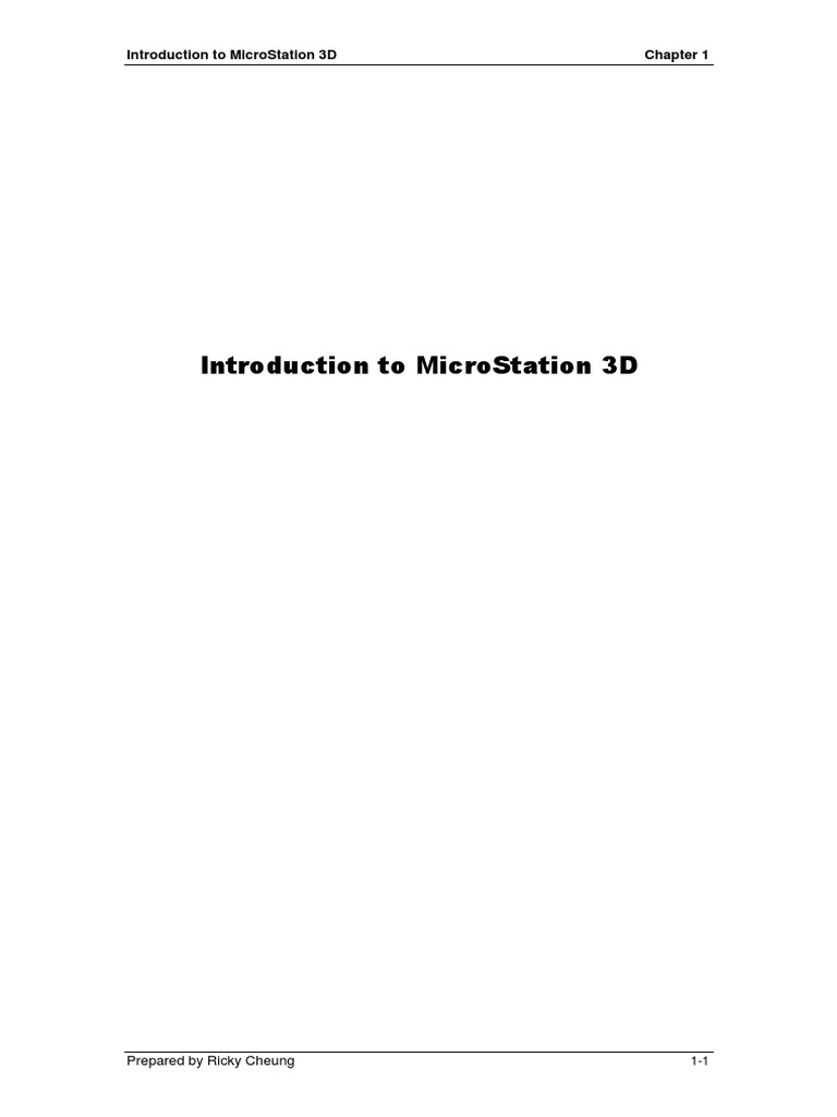 Introduction To MicroStation 3D | PDF | Cartesian Coordinate System ...
