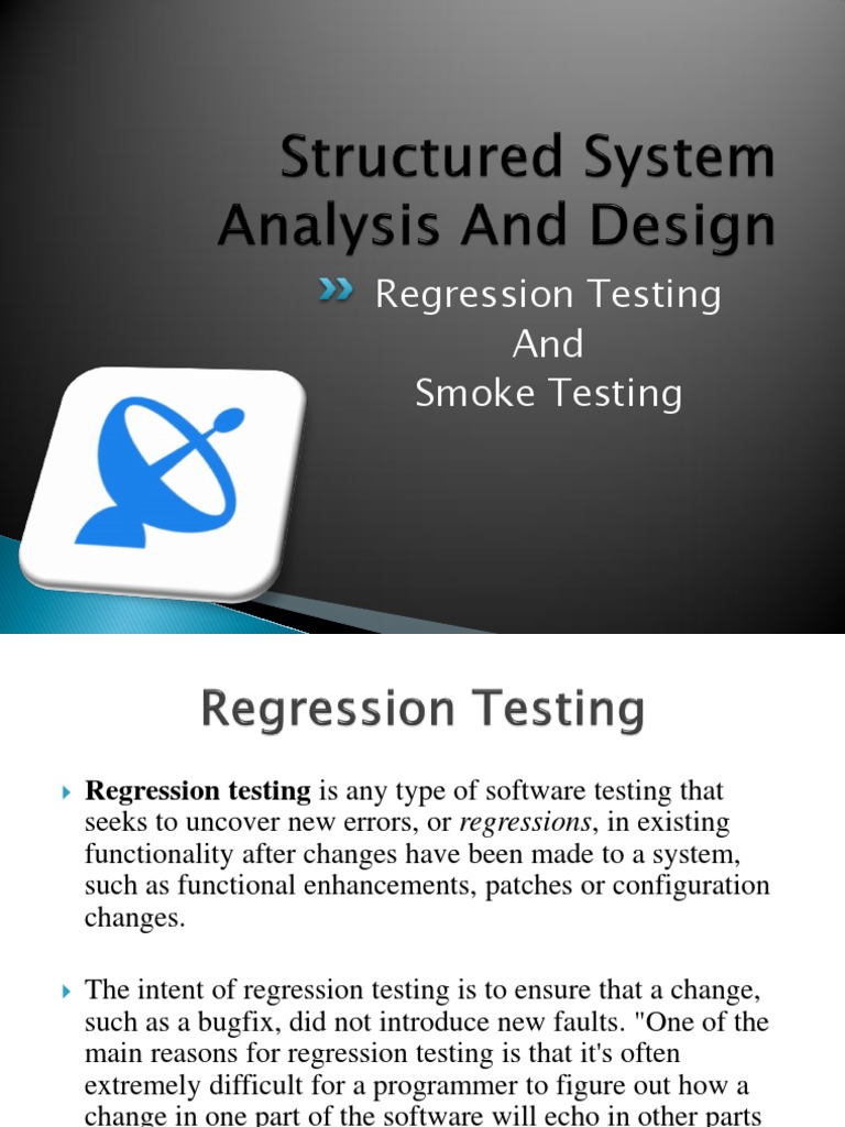 Regression Testing and Smoke Testing | PDF | Software Testing | Quality ...