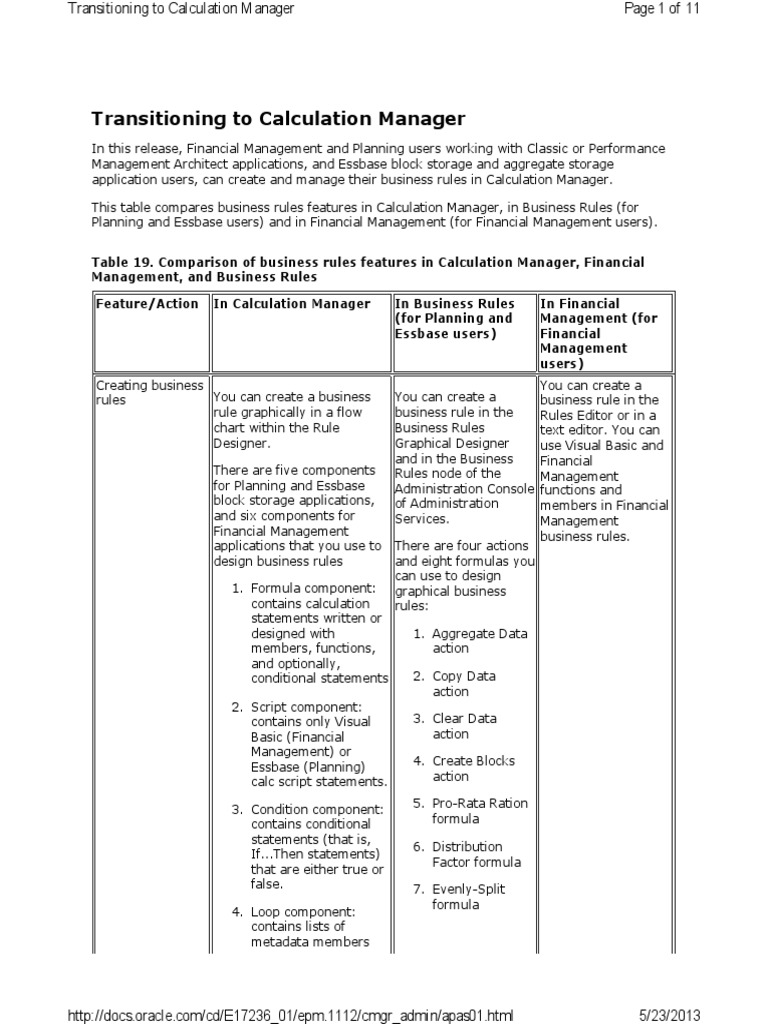 Transition To Calc Manager Function | PDF | Consolidation (Business) | Computer Data