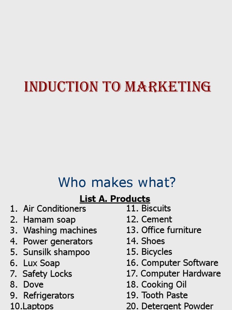 Induction To Marketing | PDF | Market Segmentation | Behavior