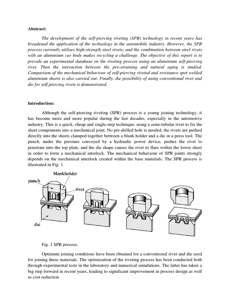 Self Piercing rivet | Rivet | Strength Of Materials