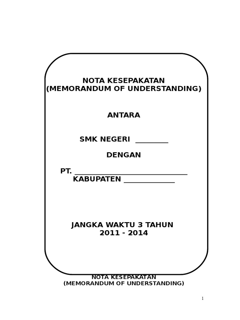 Nota Kesepahaman Industri Kelapa Sawit Dan Pendidikan | PDF