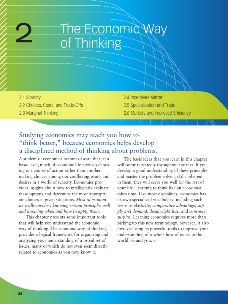 The Economic Way of Thinking - Aditional | PDF | Capital (Economics ...