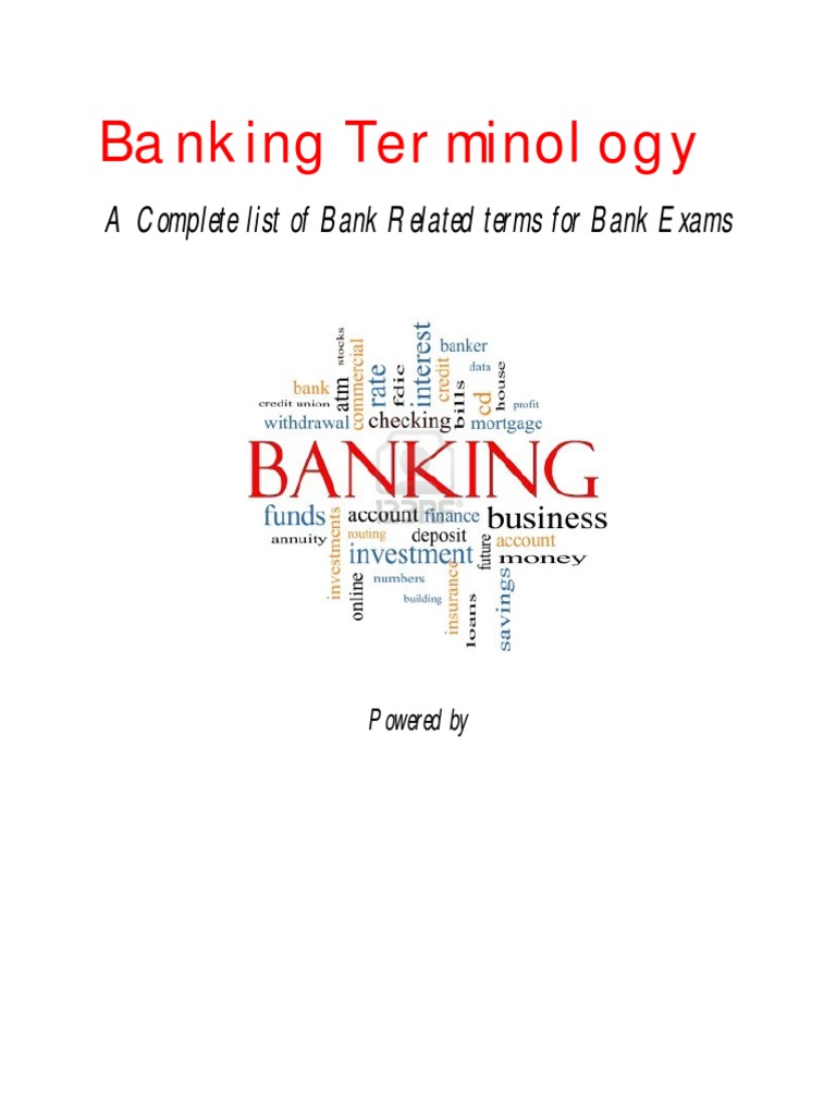 Banking Terminology - A To Z | PDF | Credit (Finance) | Loans