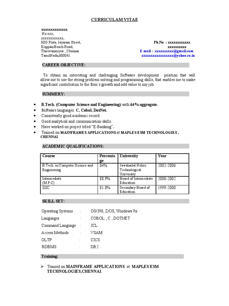 BE CSE Resume | PDF | Online Banking | Banks & Banking