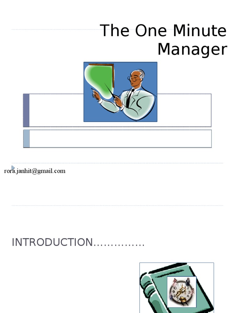 One Minute Manager | PDF | Motivation | Motivational