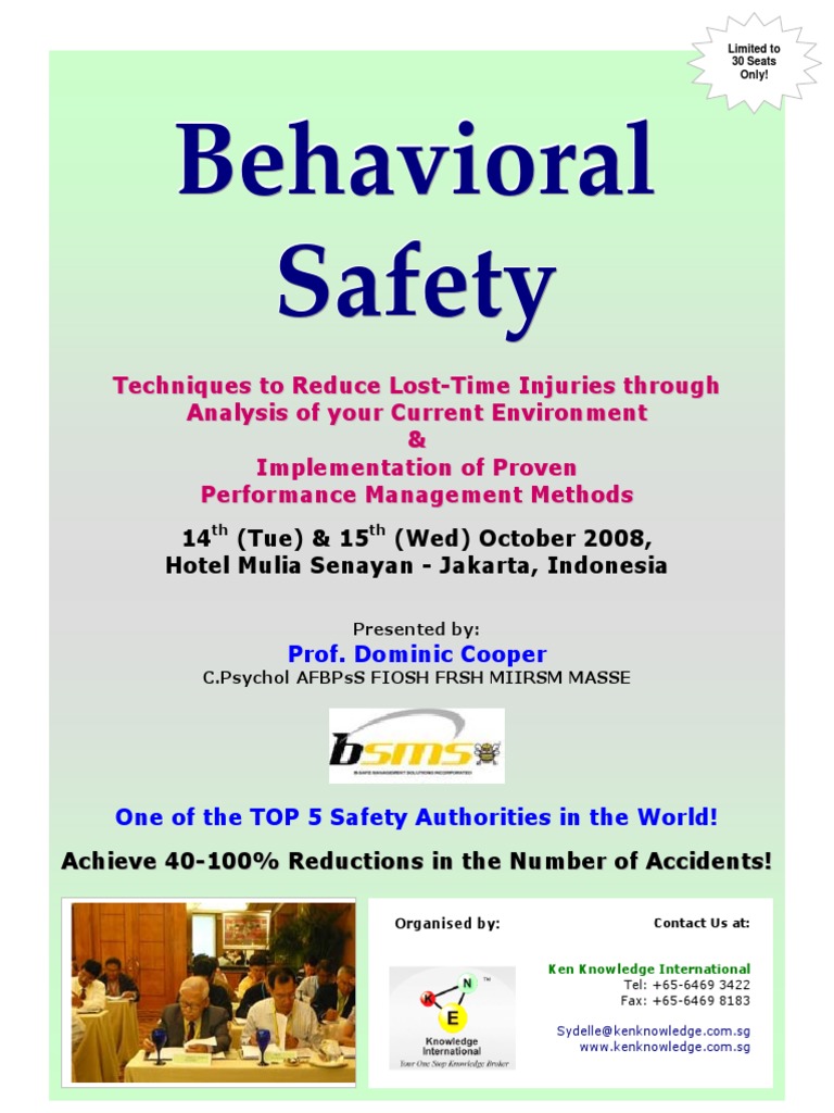 Behavioral Safety | PDF | Traffic Collision | Occupational Safety And ...