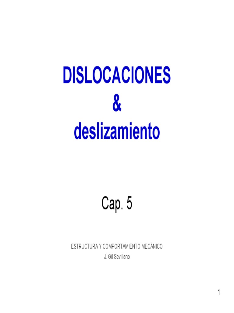 Dislocaciones y Deslizamiento | PDF