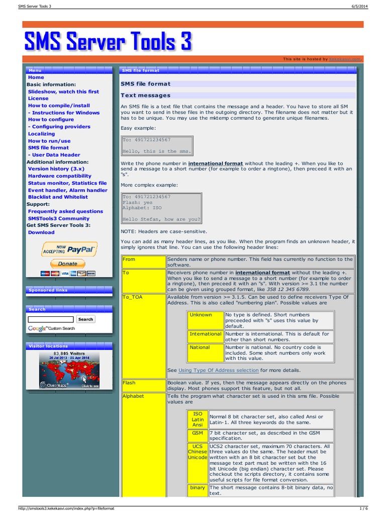 SMS Server Tools 3 | PDF | Short Message Service | File Format