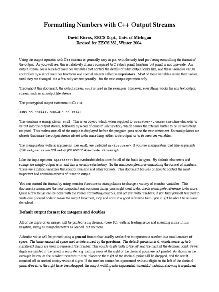 Formatting C Preview | PDF | Significant Figures | Integer (Computer ...